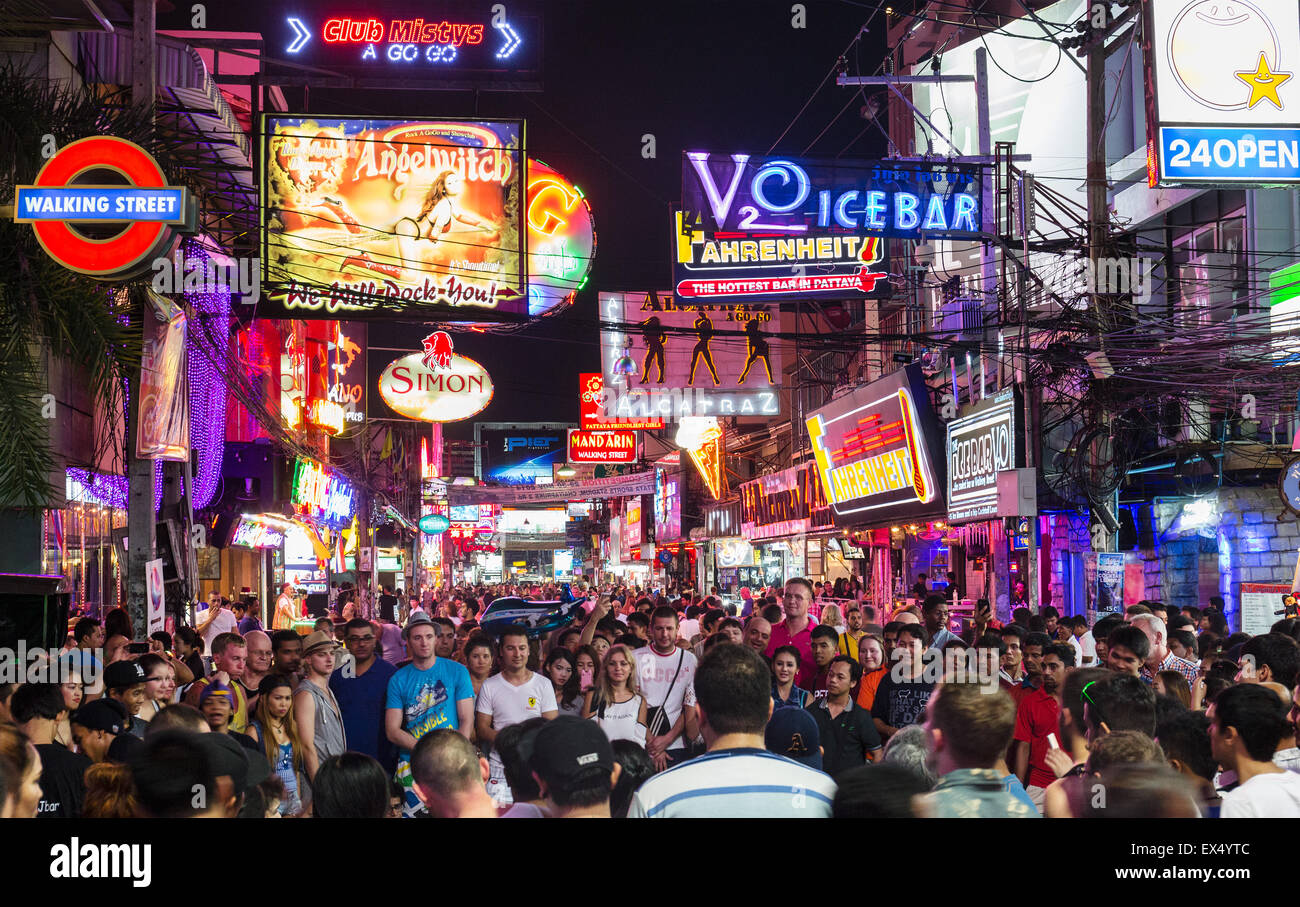 Walking Street, pedestrian zone, nightlife, bars, nightclubs, neon ...