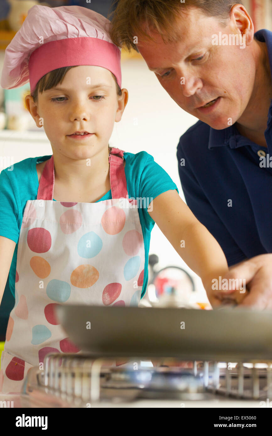 Father And Daughter Cooking High Resolution Stock Photography and ...