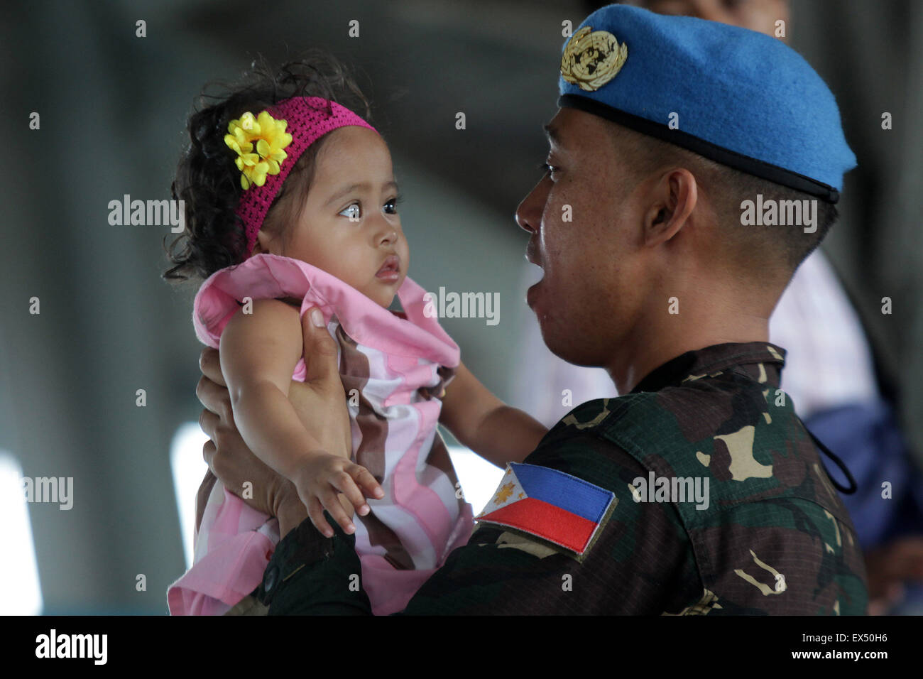 Pasay City, Philippines. 7th July, 2015. A member of the UN ...