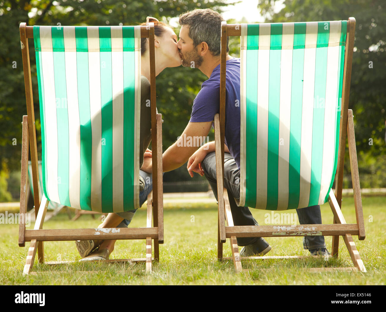 Couple Deck Chairs High Resolution Stock Photography and Images - Alamy
