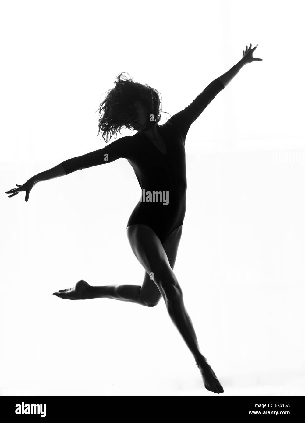 Female Dancer Leaping Mid air Stock Photo - Alamy
