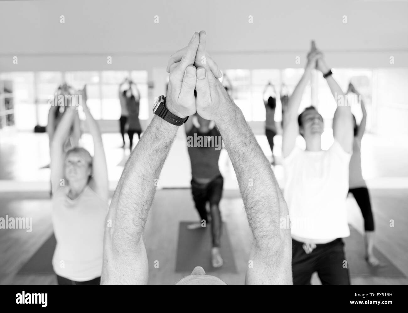 Arms raised class hi-res stock photography and images - Alamy