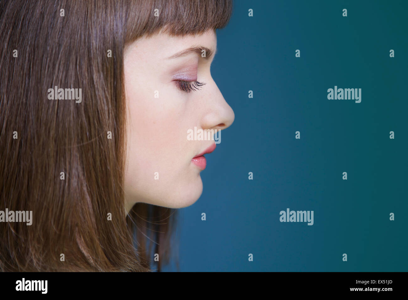 Teenage Girl Side Profile High Resolution Stock Photography and Images ...