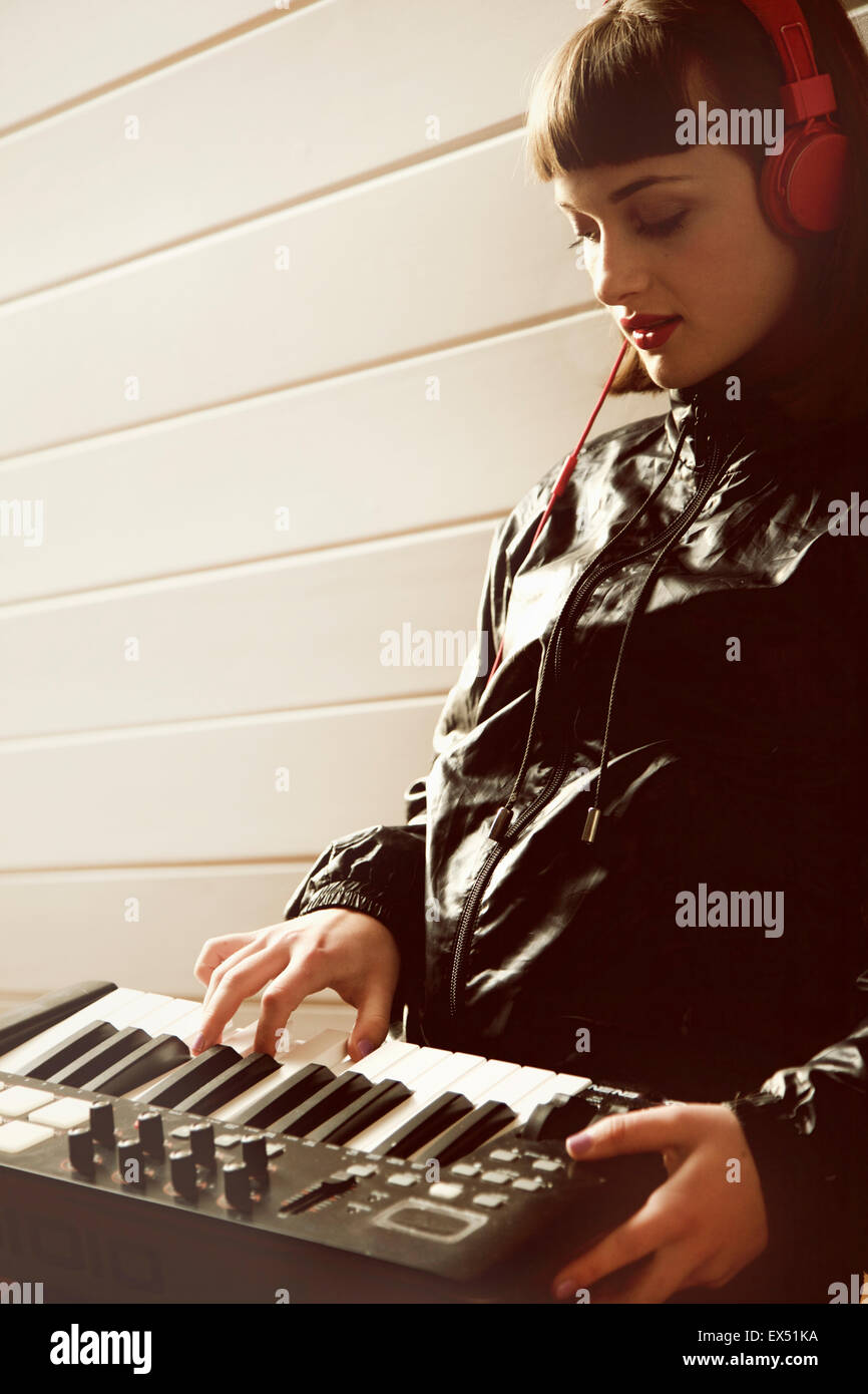 Person Woman Playing Keyboard High Resolution Stock Photography and ...