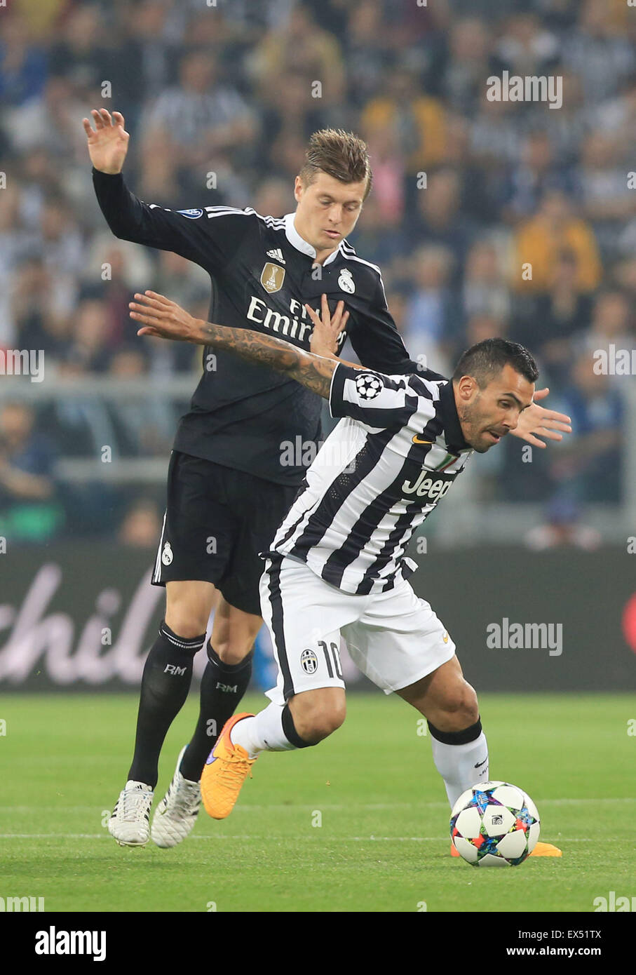 UEFA Champions League semi final match between Juventus and Real Madrid ...