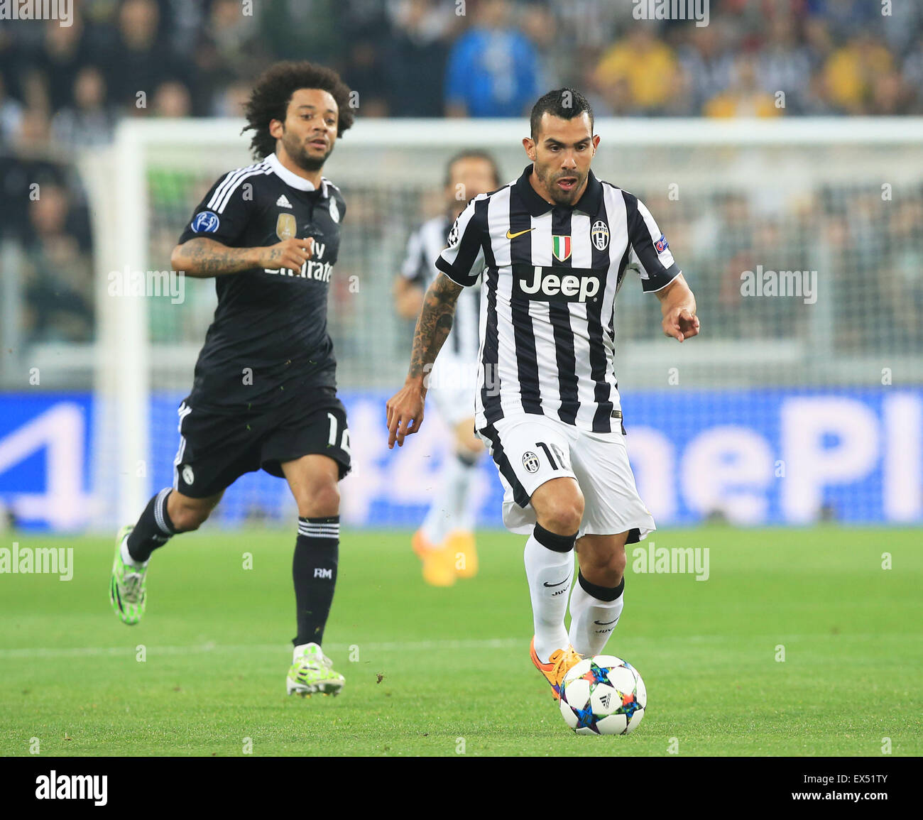 UEFA Champions League semi final match between Juventus and Real Madrid ...