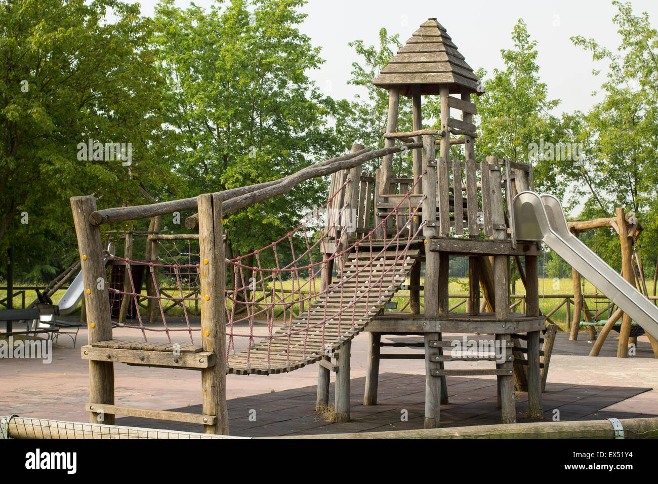 Kids playground in Italy (Torino Stock Photo - Alamy
