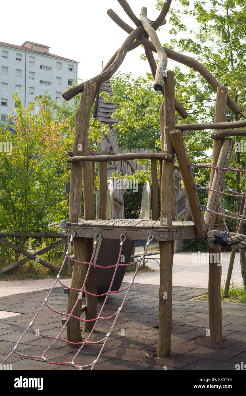Kids playground in Italy (Torino Stock Photo - Alamy