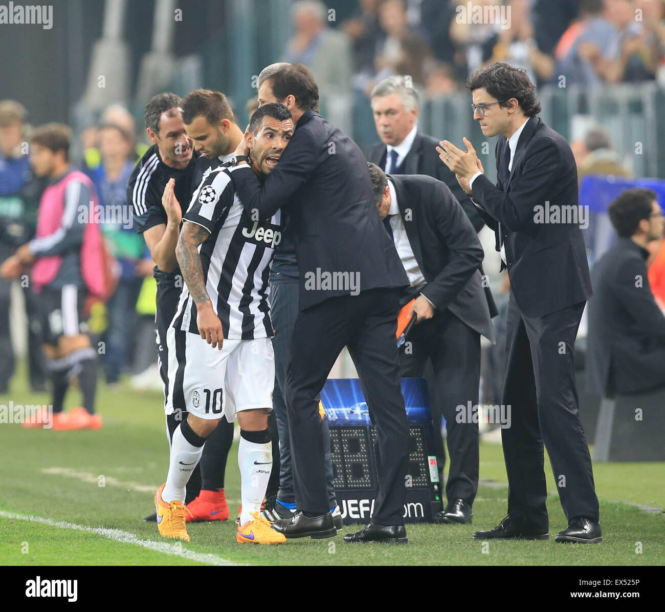 UEFA Champions League semi final match between Juventus and Real Madrid ...