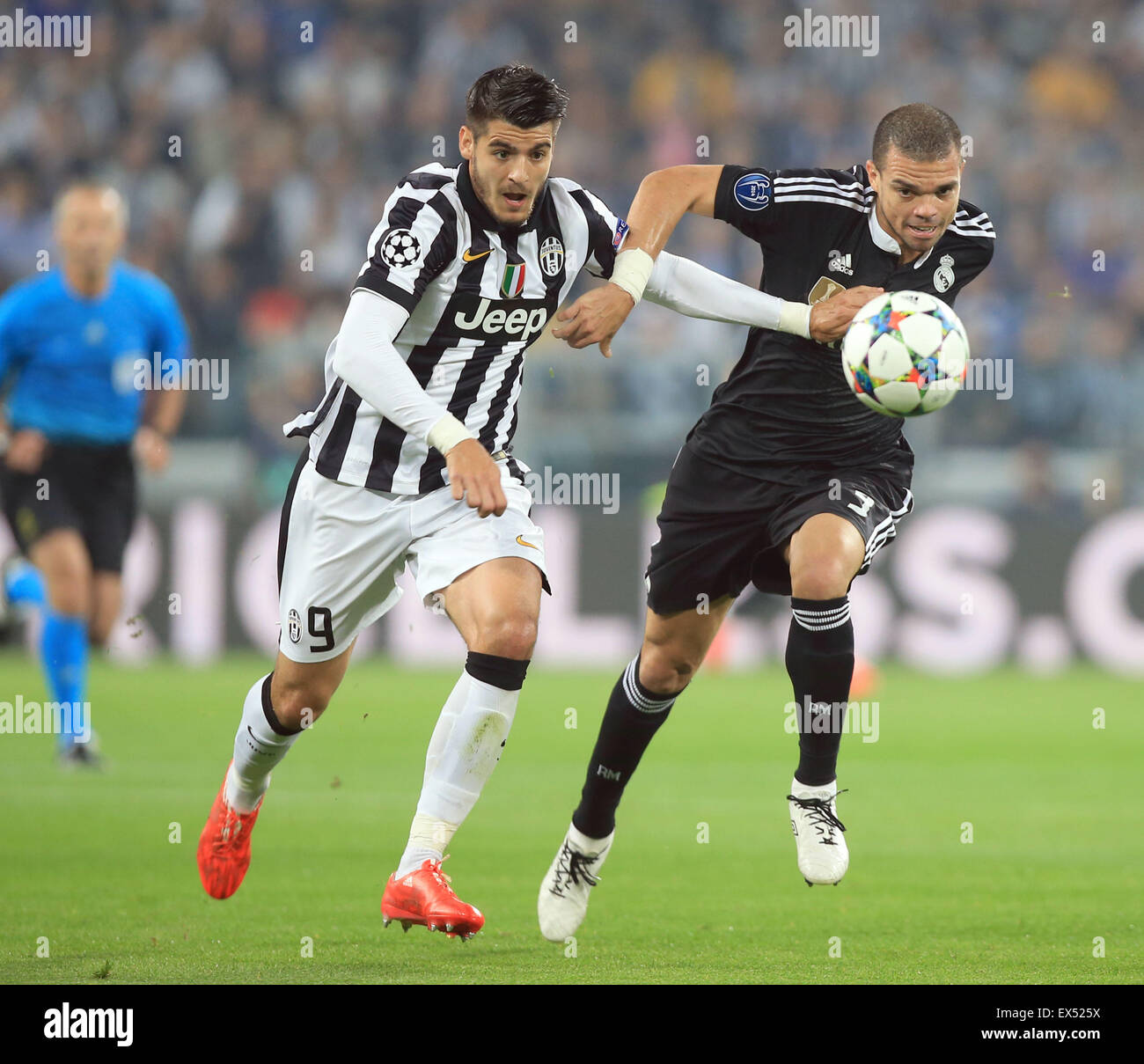 UEFA Champions League semi final match between Juventus and Real Madrid ...