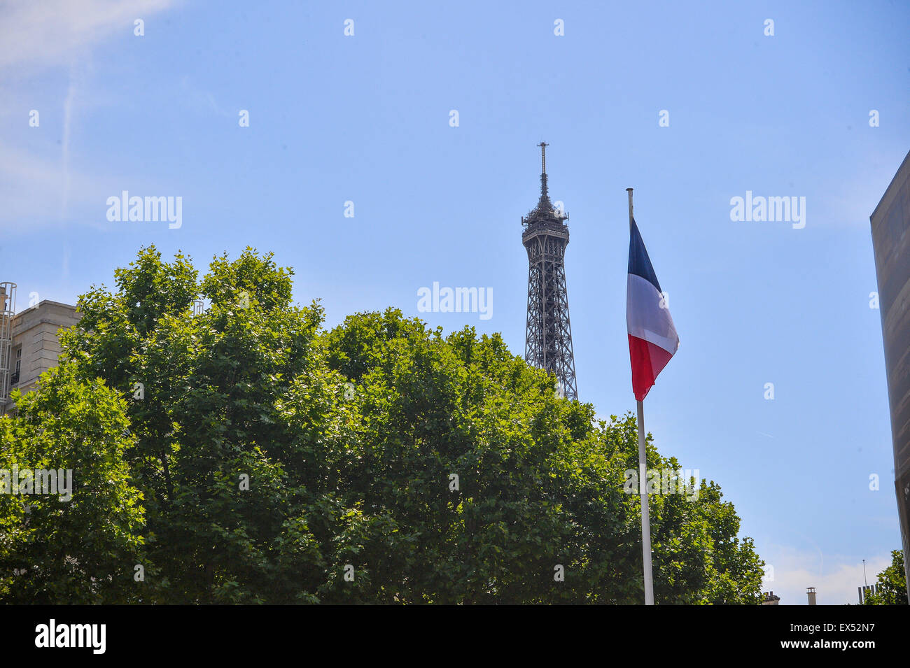 tower eiffel panorama paris river seine landscape paris seine Stock ...