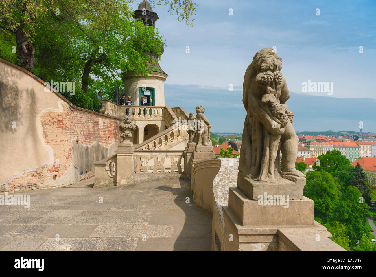 Prague castle garden, the terrace of the Lesser Furstenberg Garden in ...