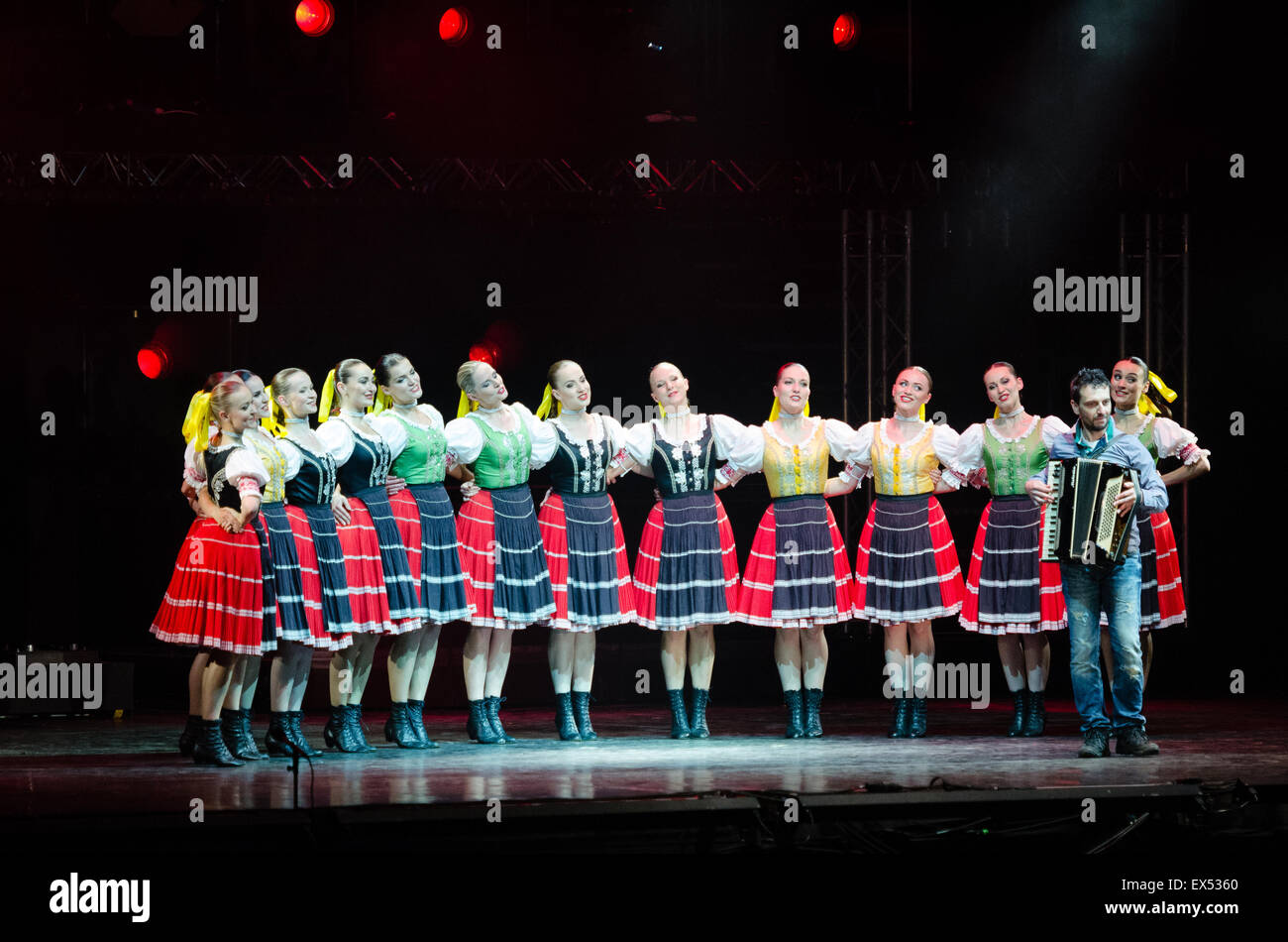 PIESTANY, SLOVAKIA - JUNE 28 2015: Slovak National Folklore Ballet ...