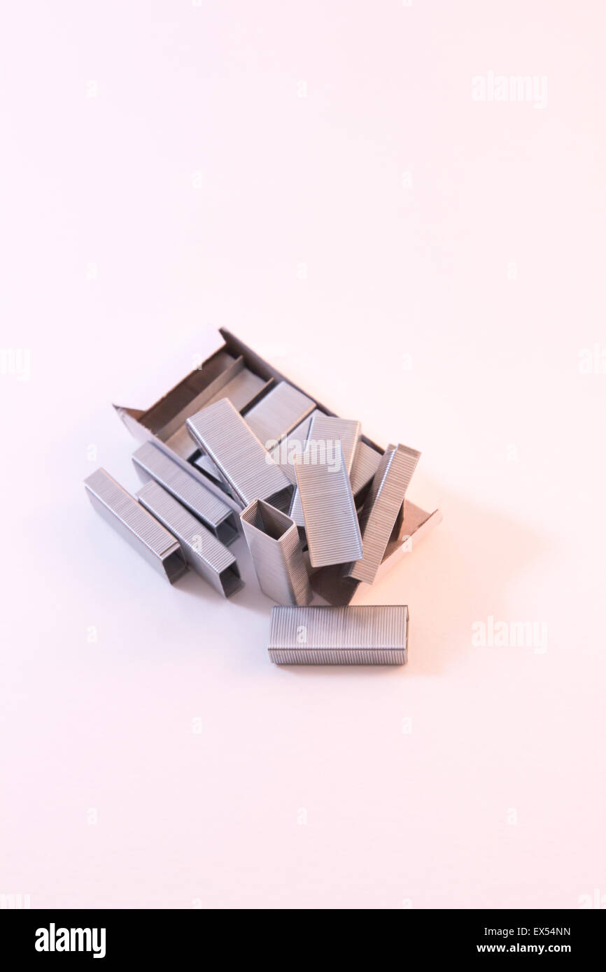 stapler staple stapler silver technology supplies Stock Photo - Alamy