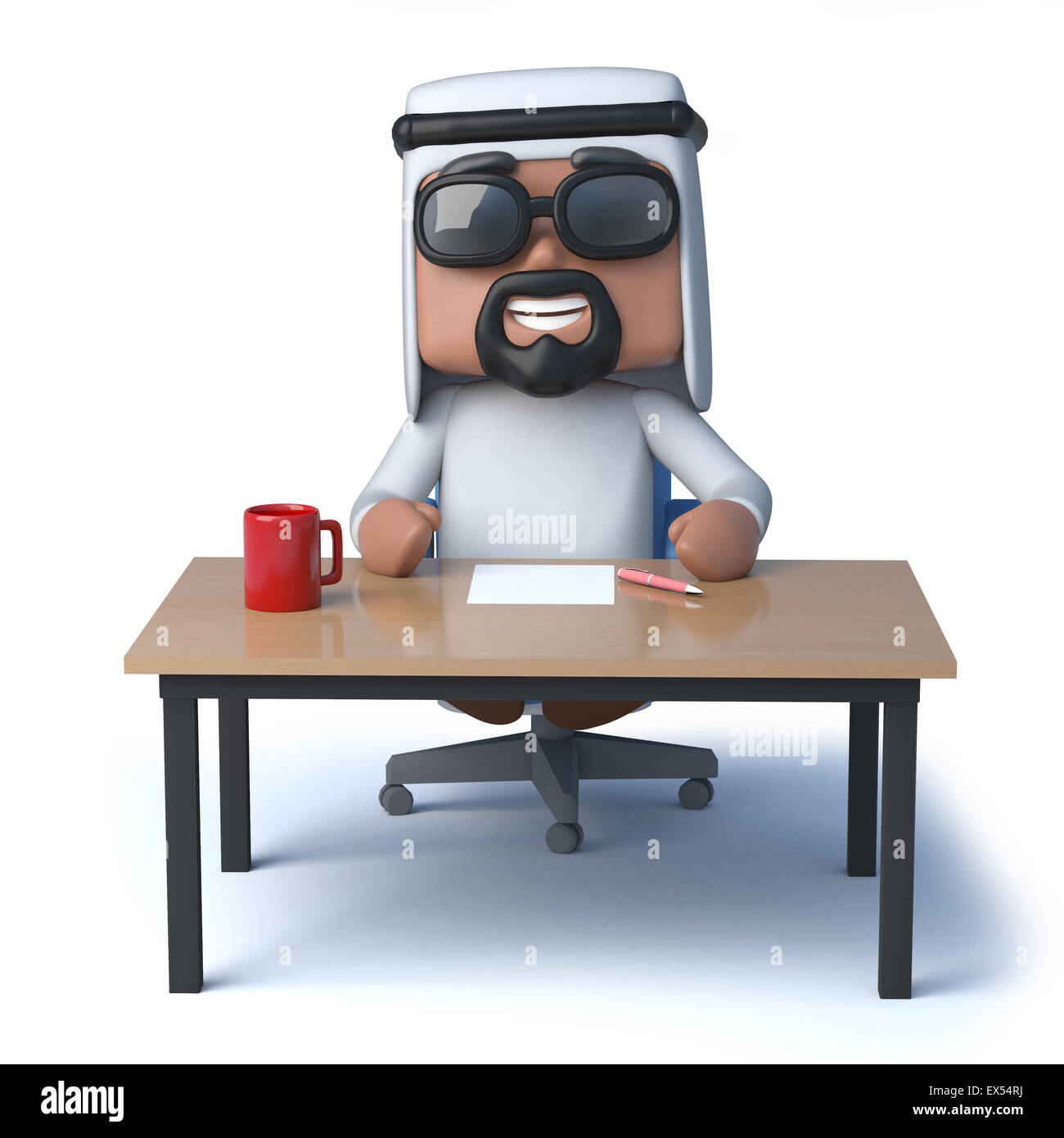 Arabic man desk hi-res stock photography and images - Alamy