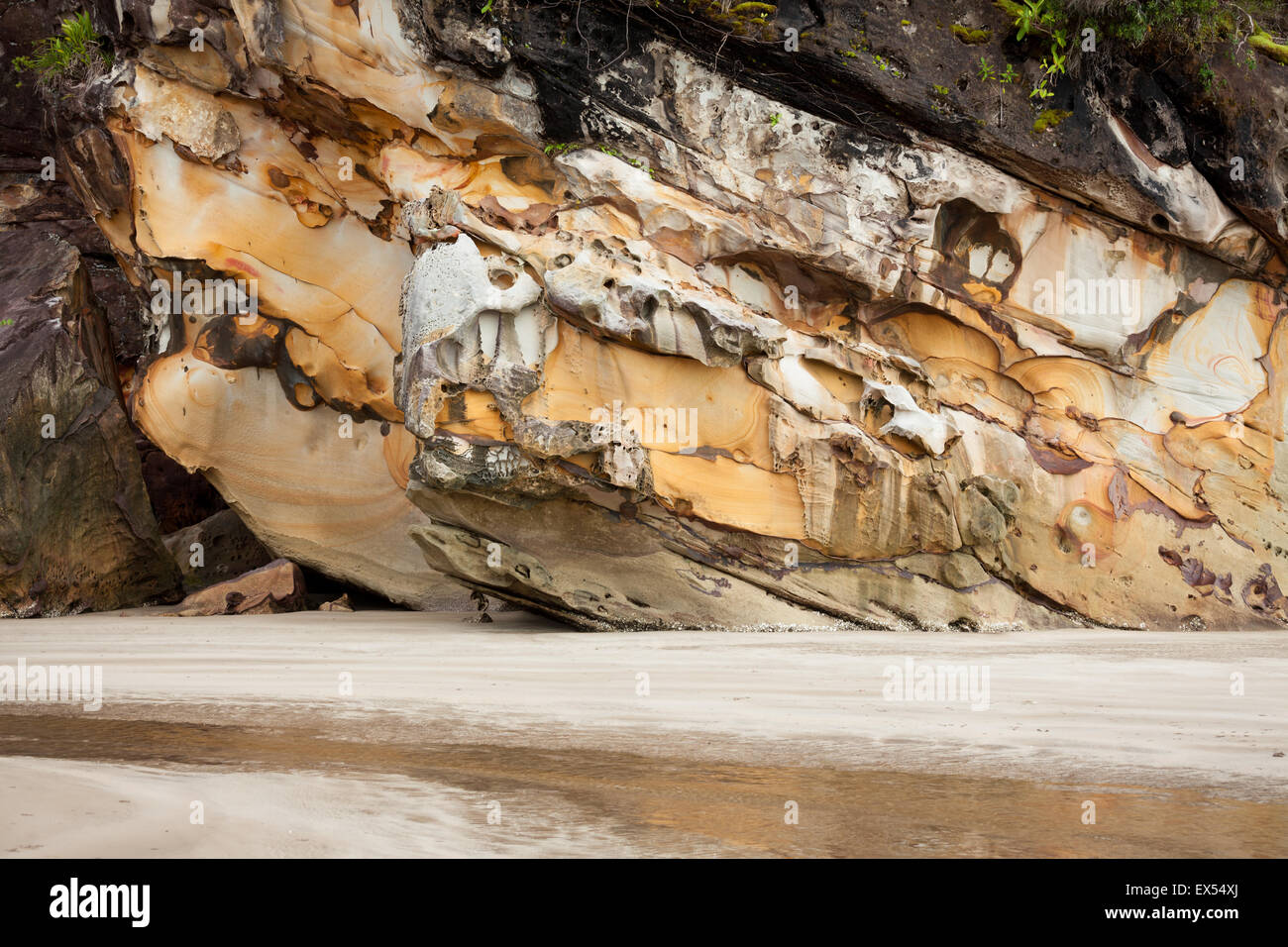 Beautiful sandstone rock at beach Stock Photo - Alamy