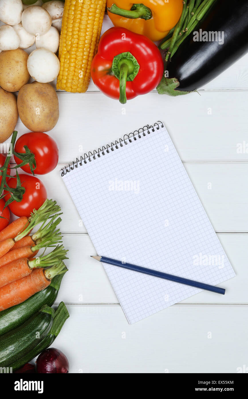 Shopping list for vegetarian vegetables like tomatoes and paprika with ...