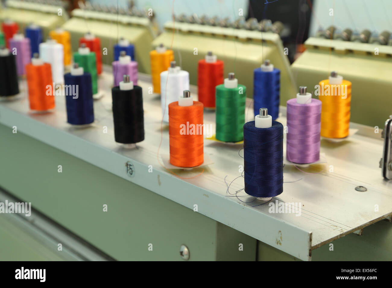 Sewing threads on machine hi-res stock photography and images - Alamy