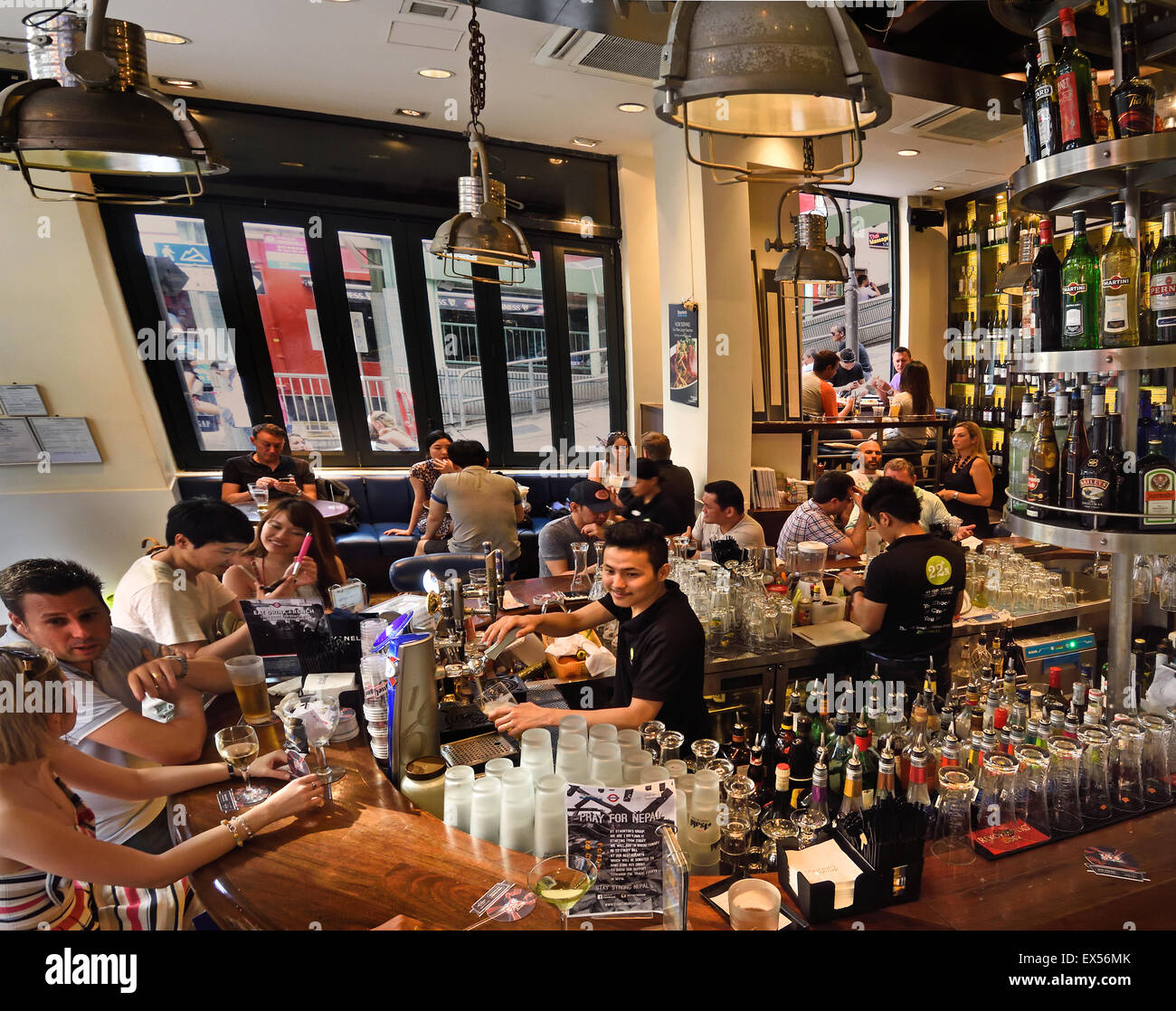 Staunton's Wine Bar & Cafe next to the Central Escalator and has a ...