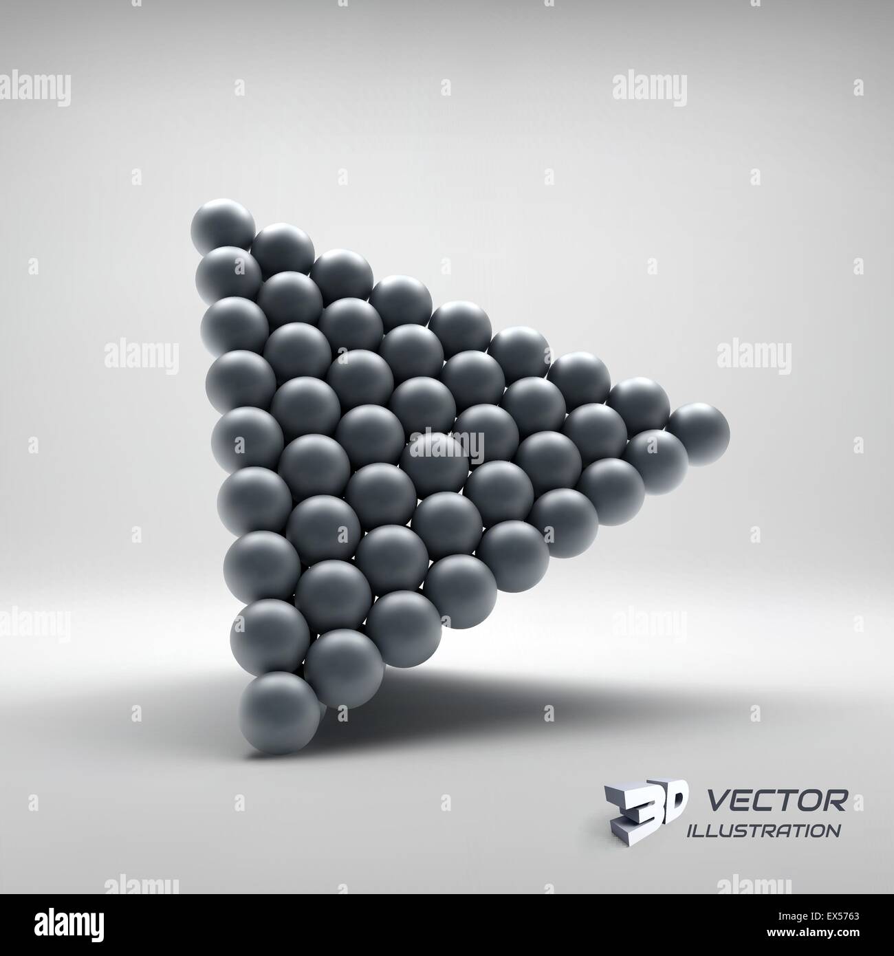 Pyramid of balls. 3d vector illustration Stock Vector Image & Art - Alamy