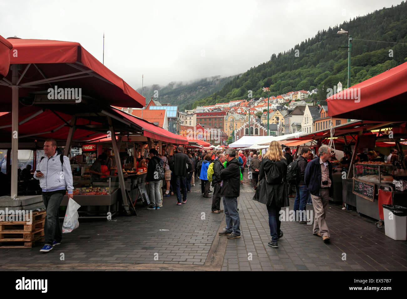 Fisketorget, Fish Market, Bergen, Norway, Scandinavia, Europe Stock ...