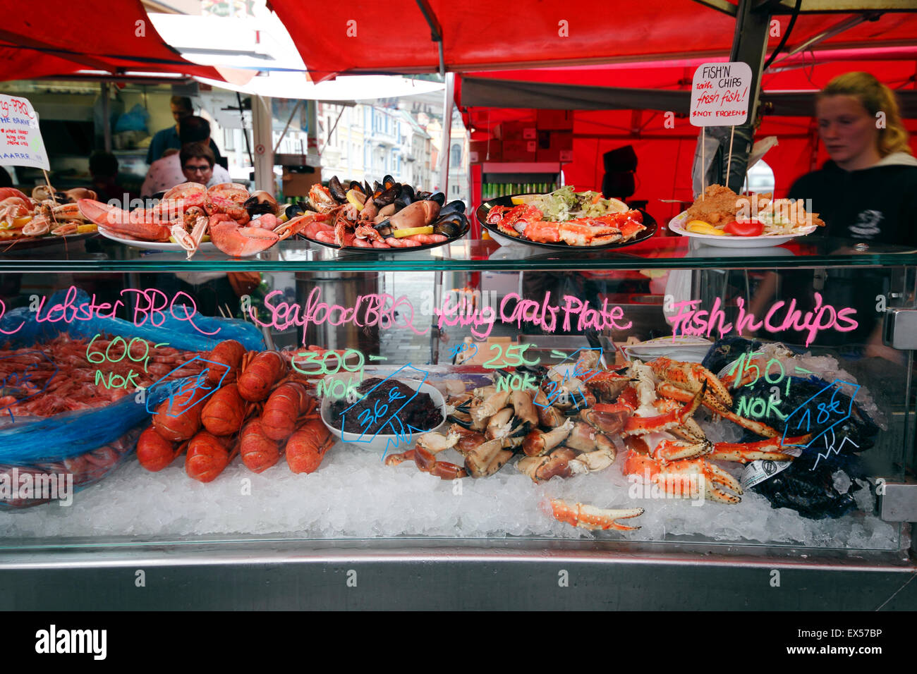 Fisketorget, Fish Market, Bergen, Norway, Scandinavia, Europe Stock ...