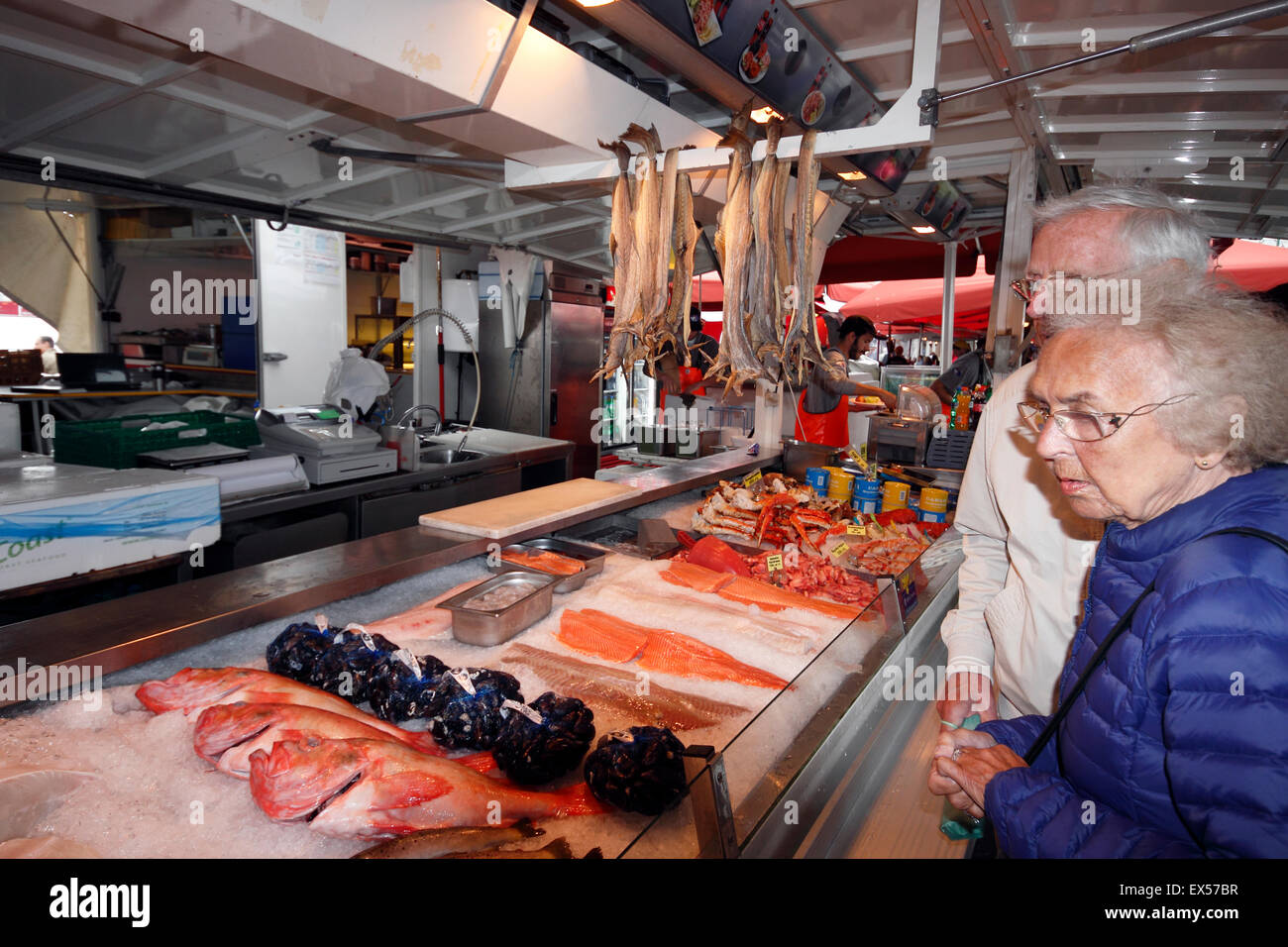 Fisketorget, Fish Market, Bergen, Norway, Scandinavia, Europe Stock ...