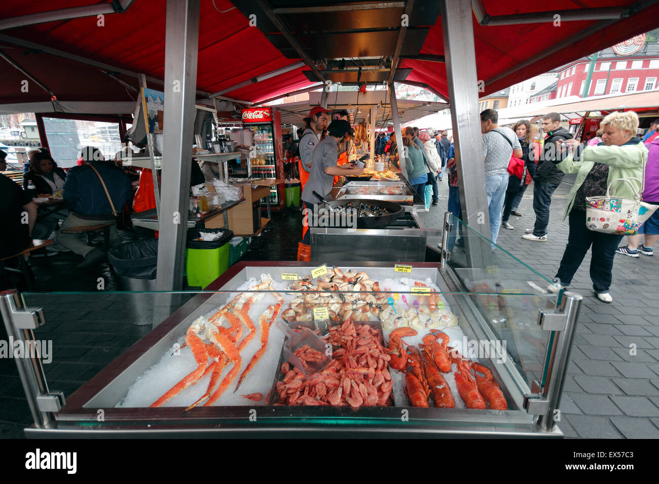 Fisketorget, Fish Market, Bergen, Norway, Scandinavia, Europe Stock ...