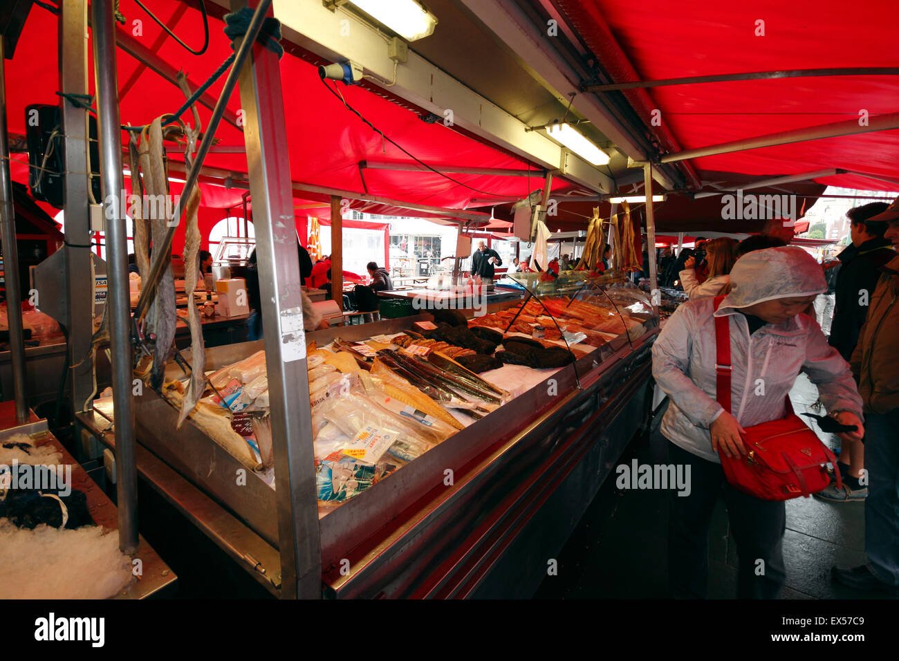 Fisketorget, Fish Market, Bergen, Norway, Scandinavia, Europe Stock ...