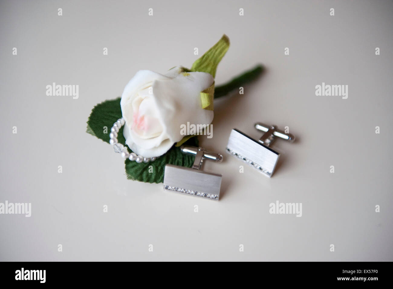 Bridal accessories laid out before the wedding ceremony Stock Photo - Alamy