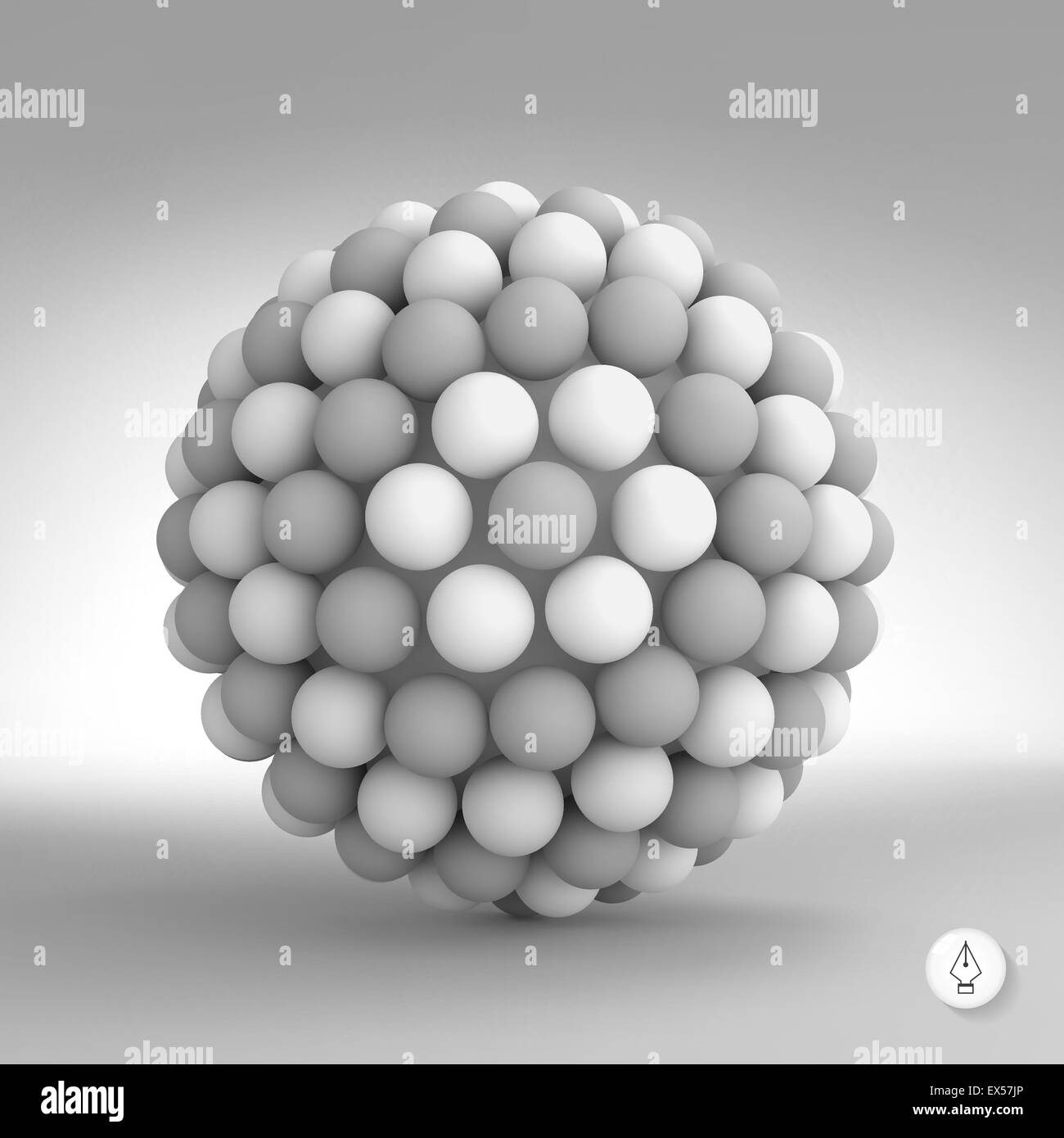 3d abstract spheres composition. Vector illustration Stock Vector Image ...