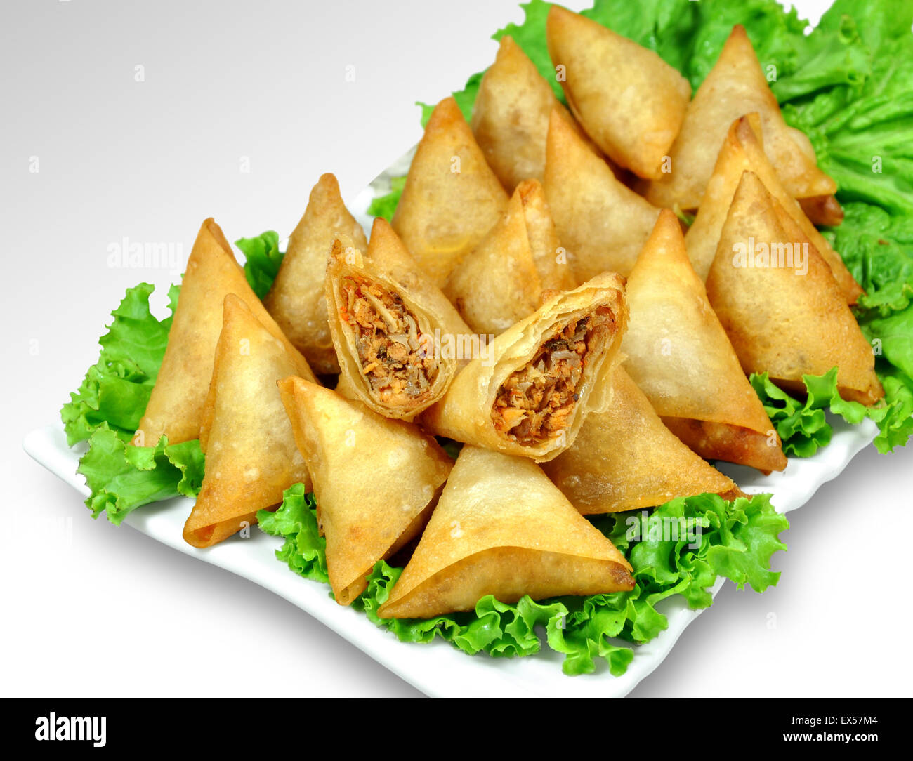 Chicken One Bite Samosa Stock Photo - Alamy