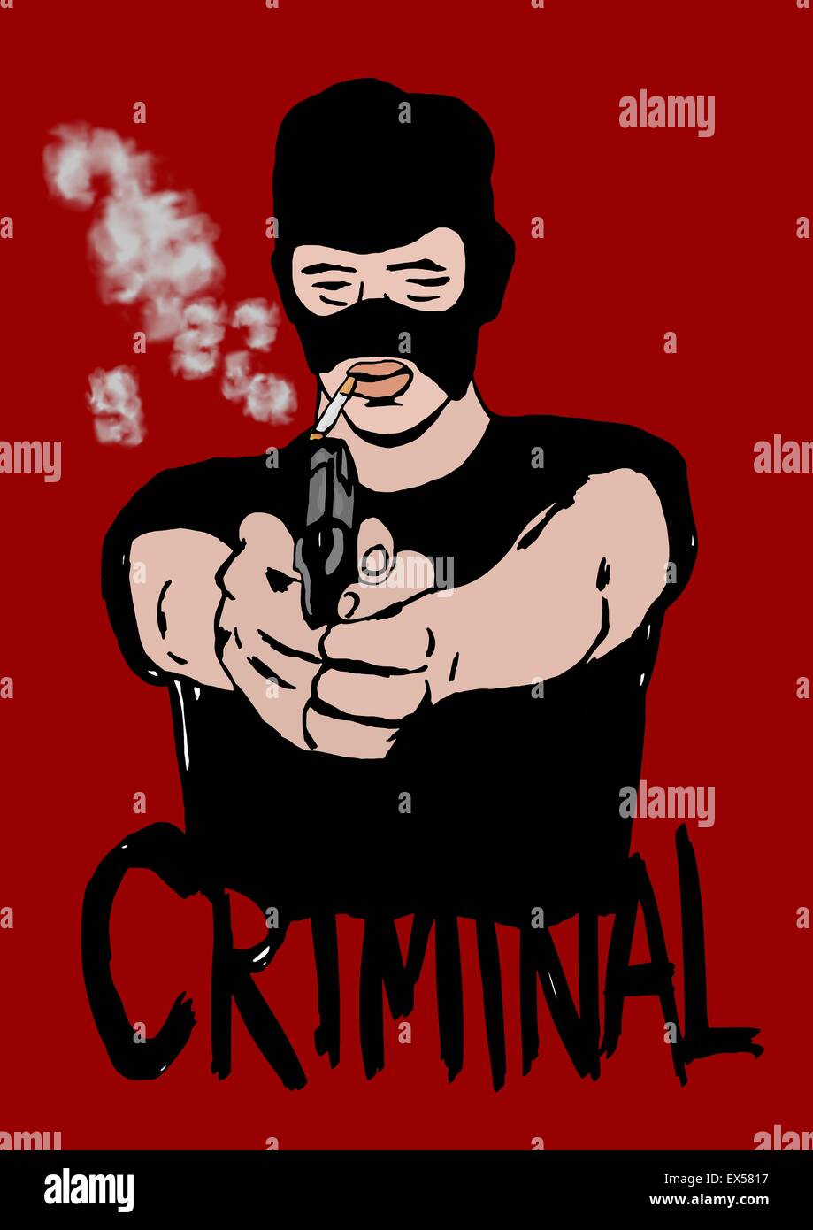 Smoking gun cartoon hi-res stock photography and images - Alamy