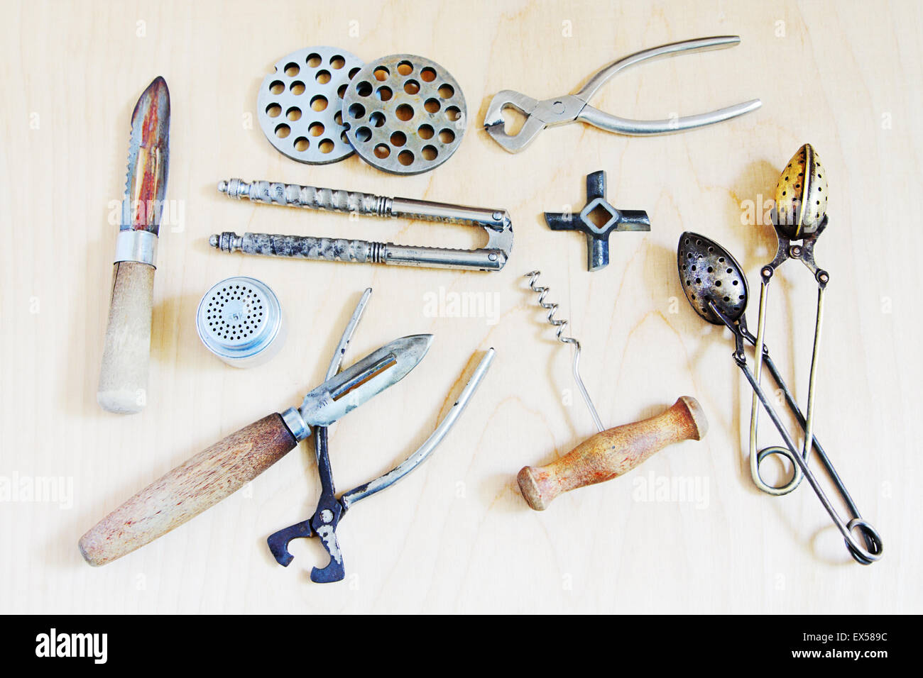 Old kitchen goods and instruments Stock Photo - Alamy
