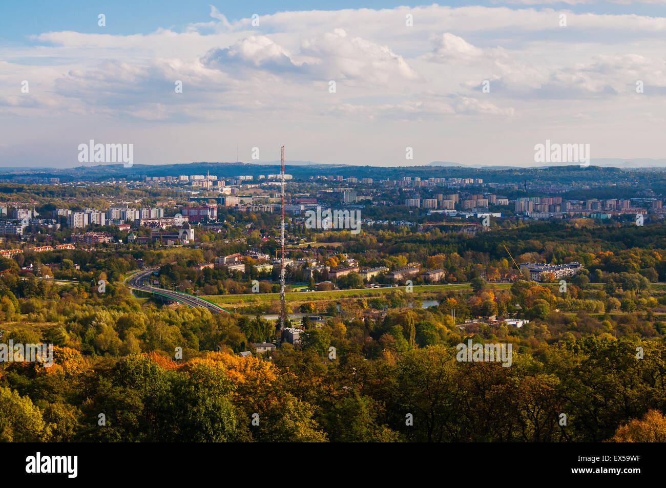 Krakow autumn top view hi-res stock photography and images - Alamy