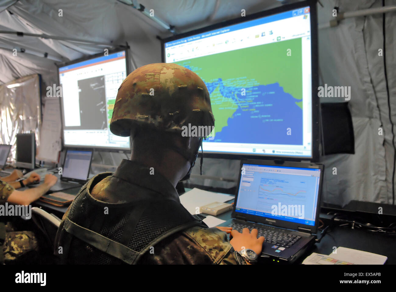 Italian Joint Force Headquarters, NATO IT-JFHQ command post Stock Photo ...