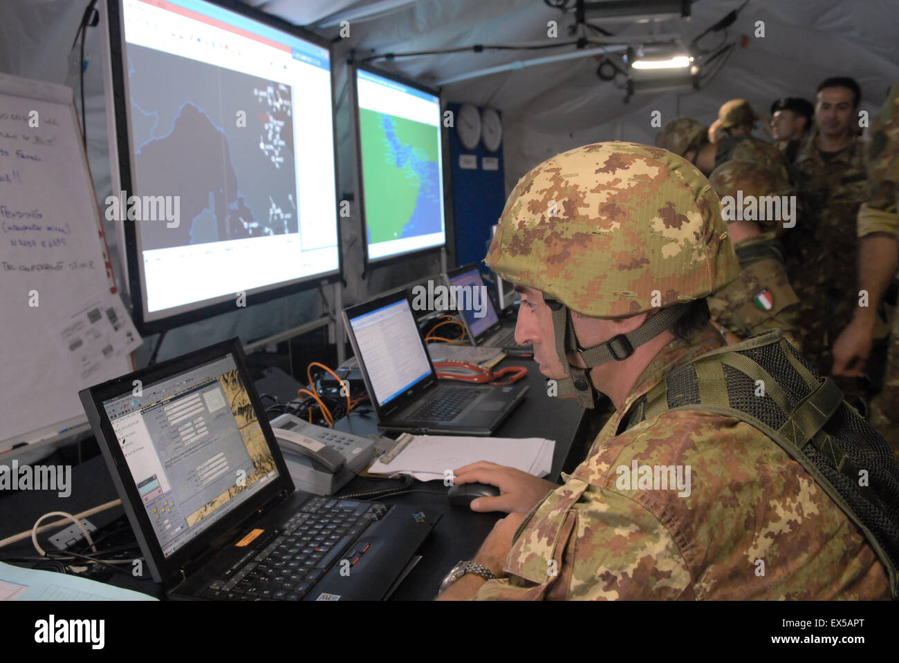 Italian Joint Force Headquarters, NATO IT-JFHQ command post Stock Photo ...