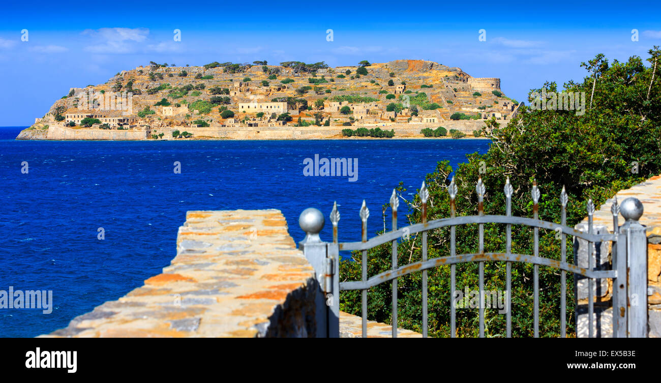 Spinalonga island, Crete, Greece Stock Photo - Alamy
