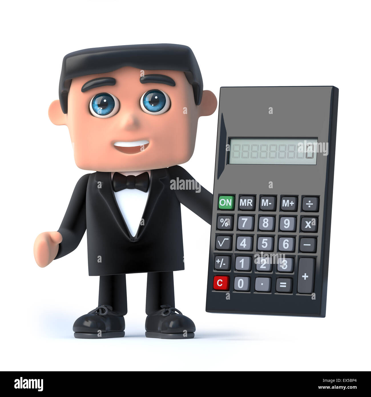 Man holding a calculator Cut Out Stock Images & Pictures - Alamy