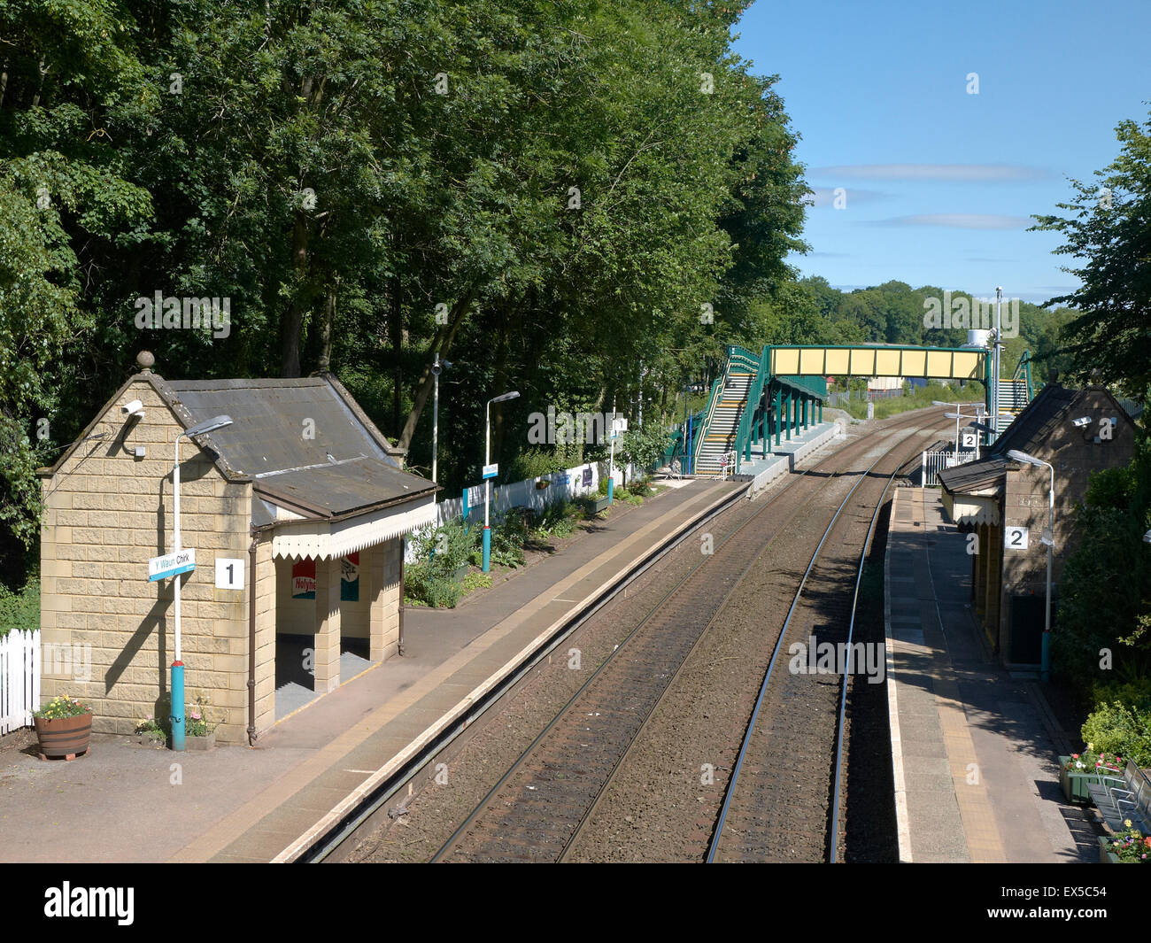 Train station in Chirk Wales UK Stock Photo - Alamy