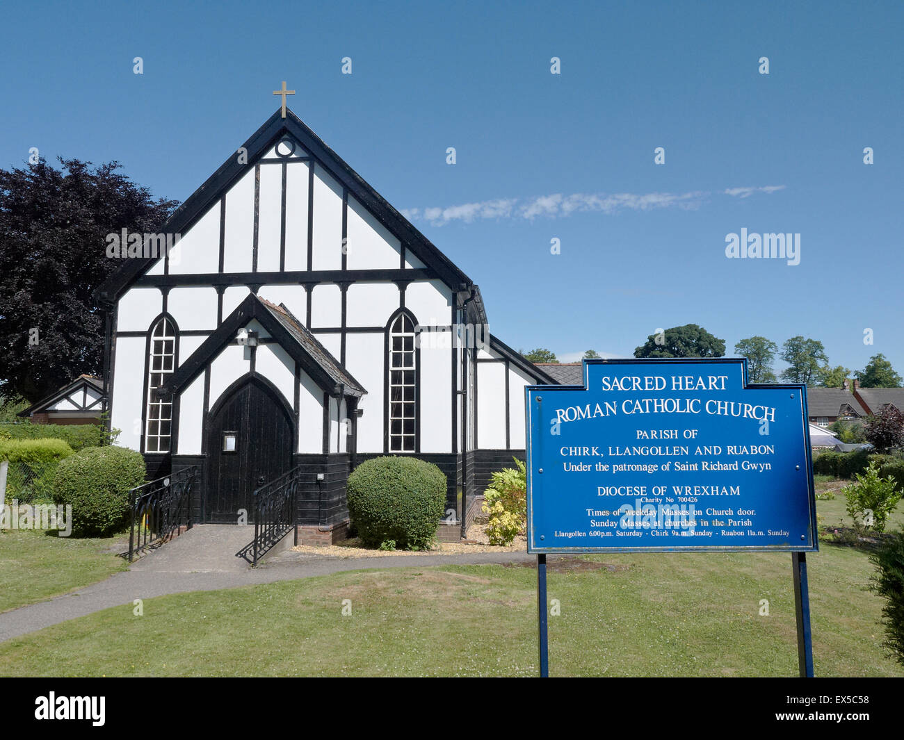 Sacred Heart Roman Catholic Church in Chirk Wrexham Wales UK Stock ...