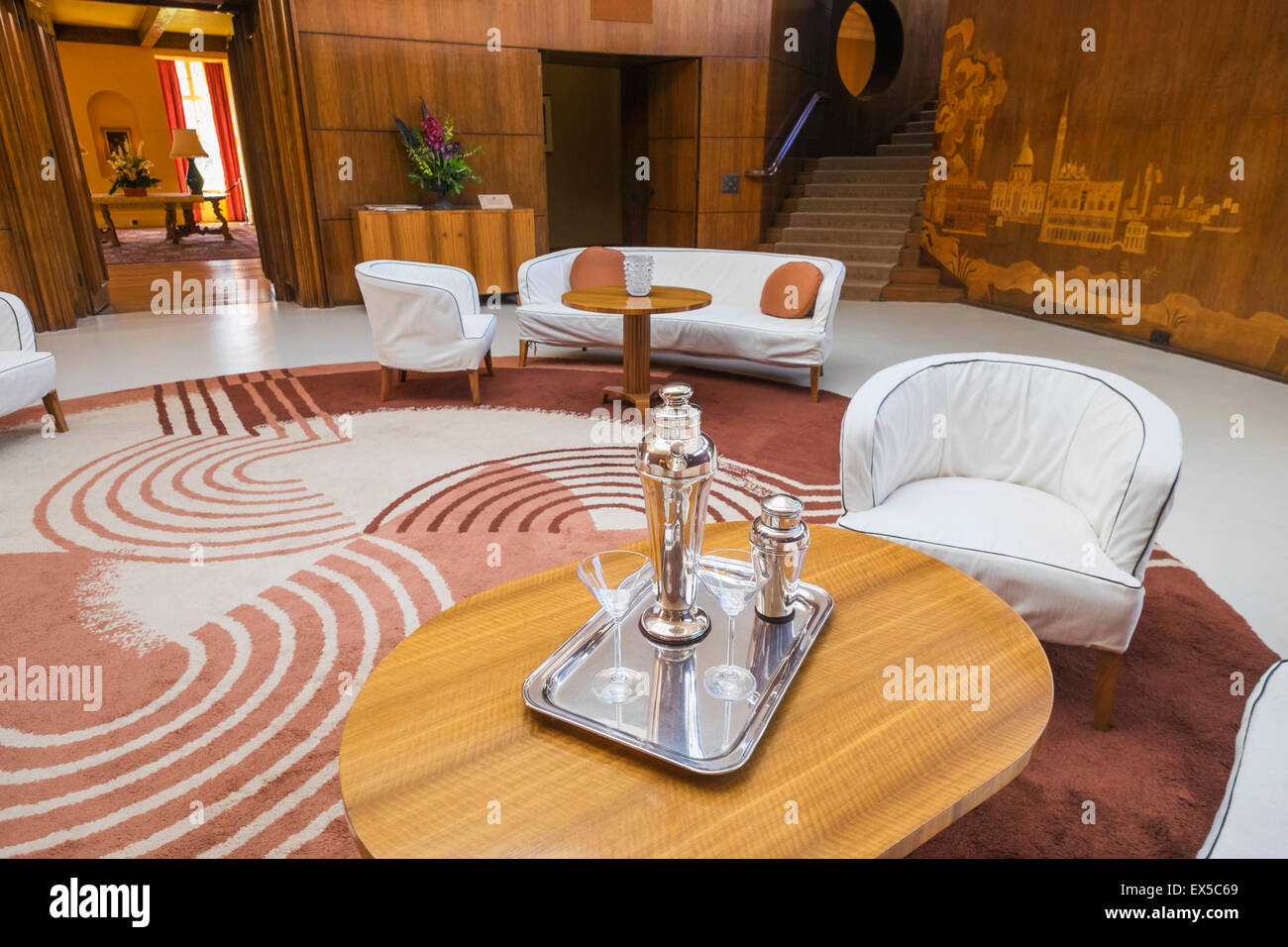 England, London, Greenwich, Eltham Palace, Reception Room Stock Photo ...