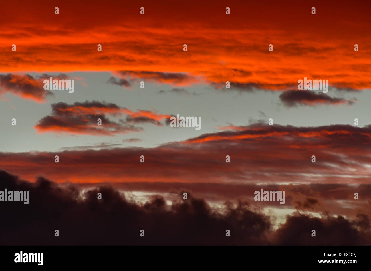 Dramatic stormy red orange sunset hi-res stock photography and images ...