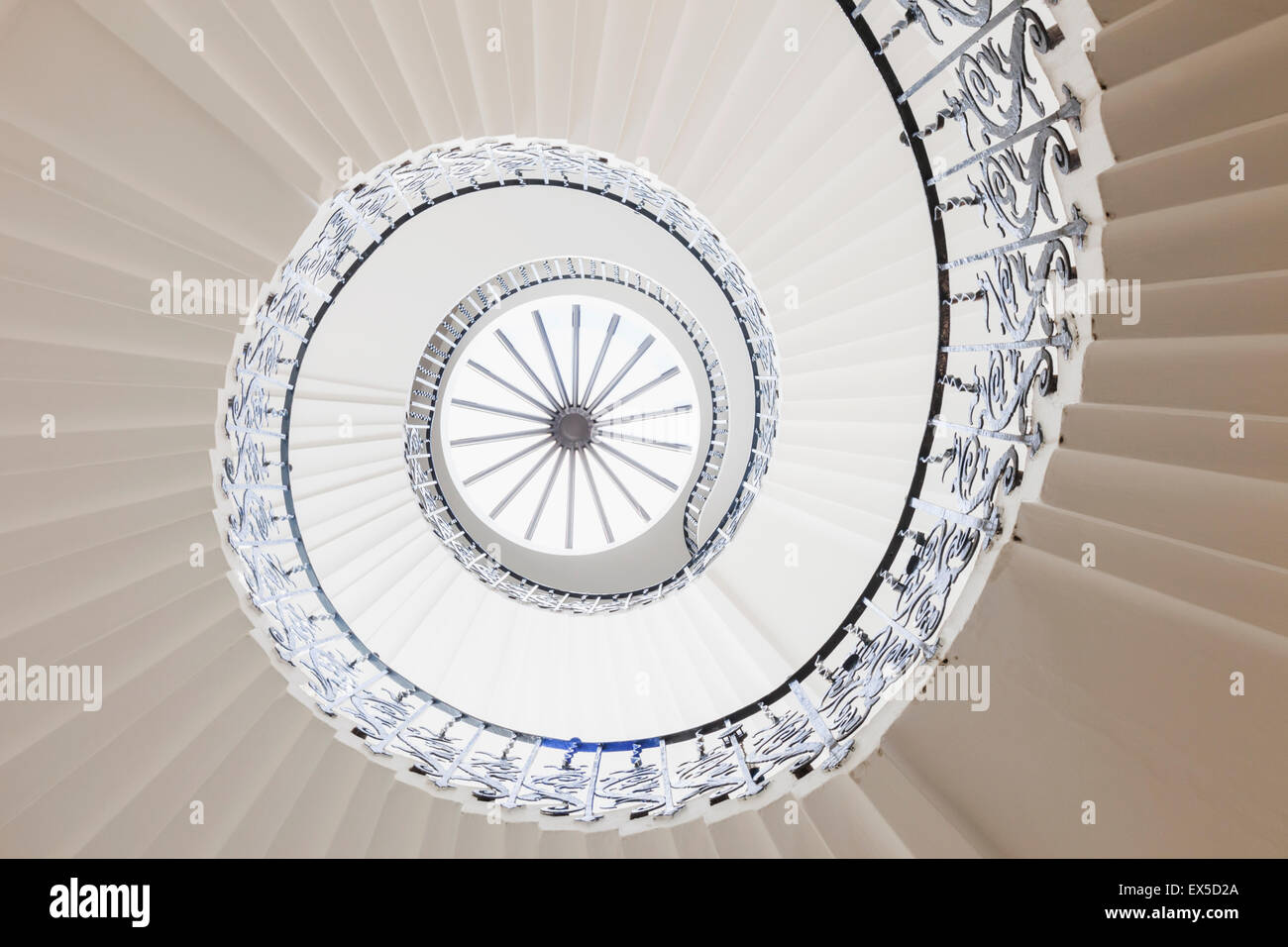 England, London, Greenwich, The Queen's House, Tulip Staircase Stock ...