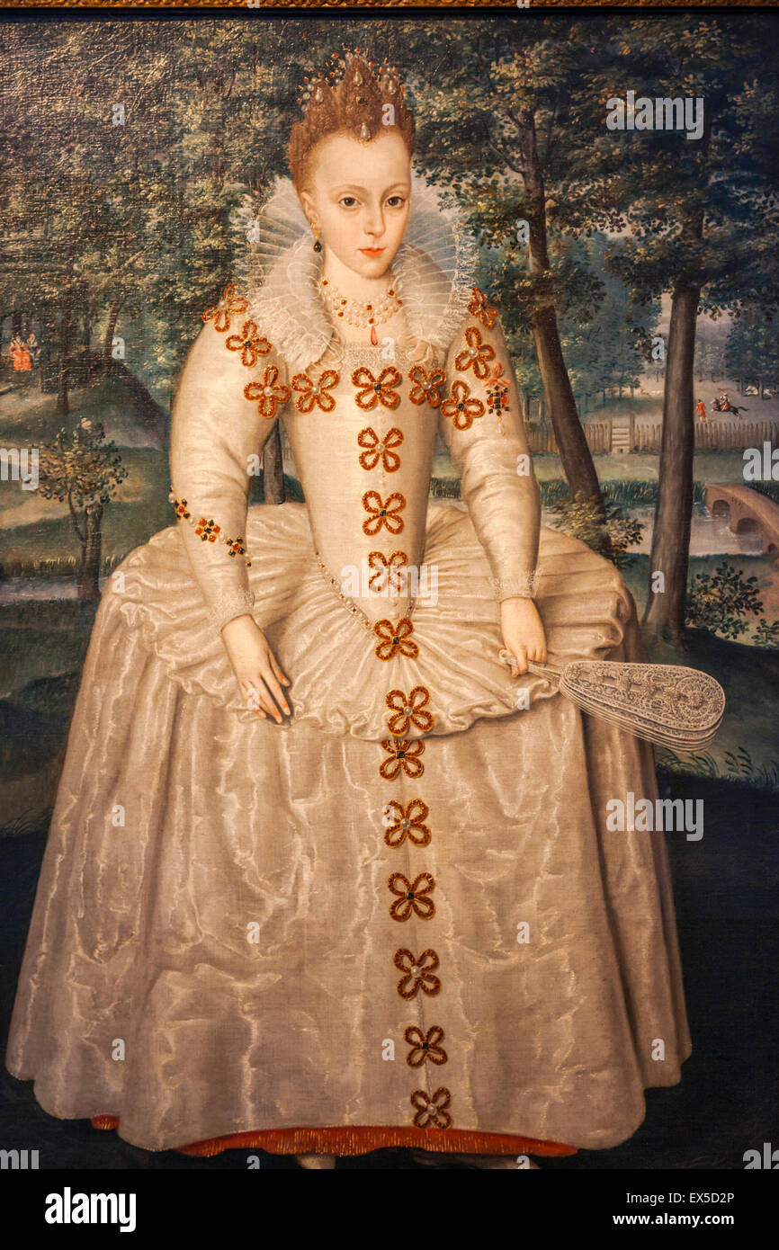 London, Greenwich, The Queen's House, Portrait of Princess Elizabeth ...
