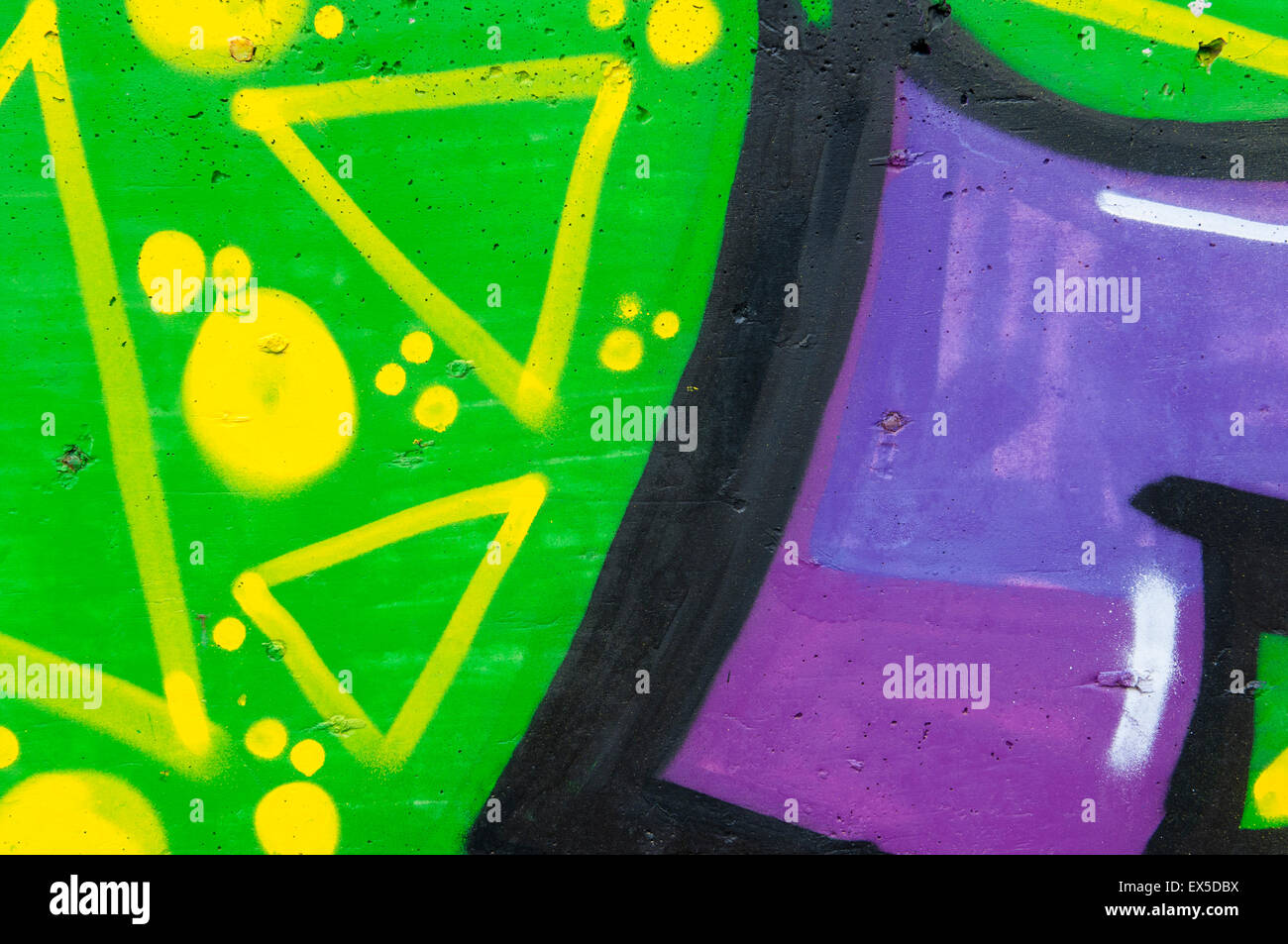 Detail of a graffiti wall. Interesting patterns emerge Stock Photo - Alamy