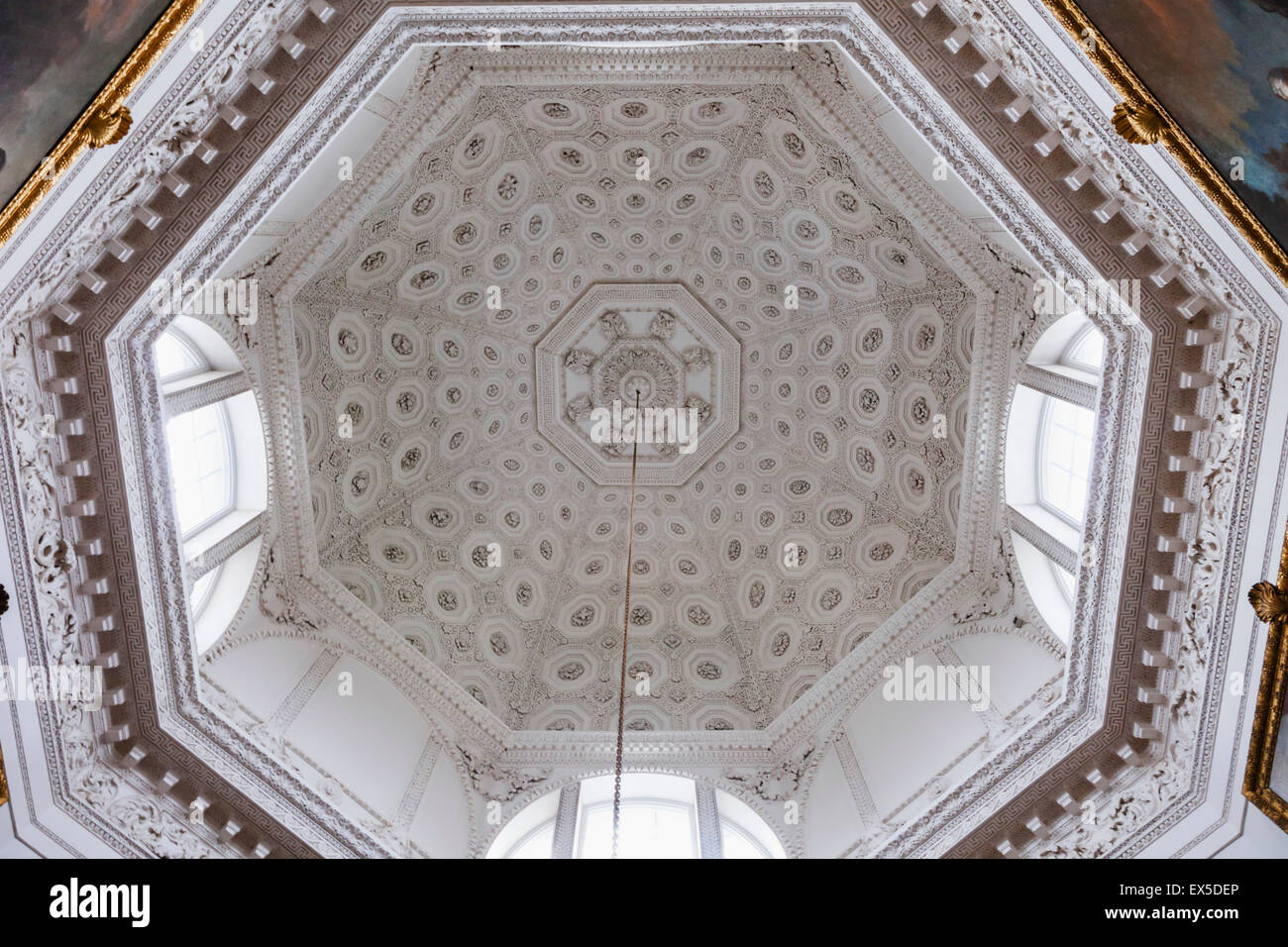 England, London, Chiswick, Chiswick House, The House Domed Ceiling ...