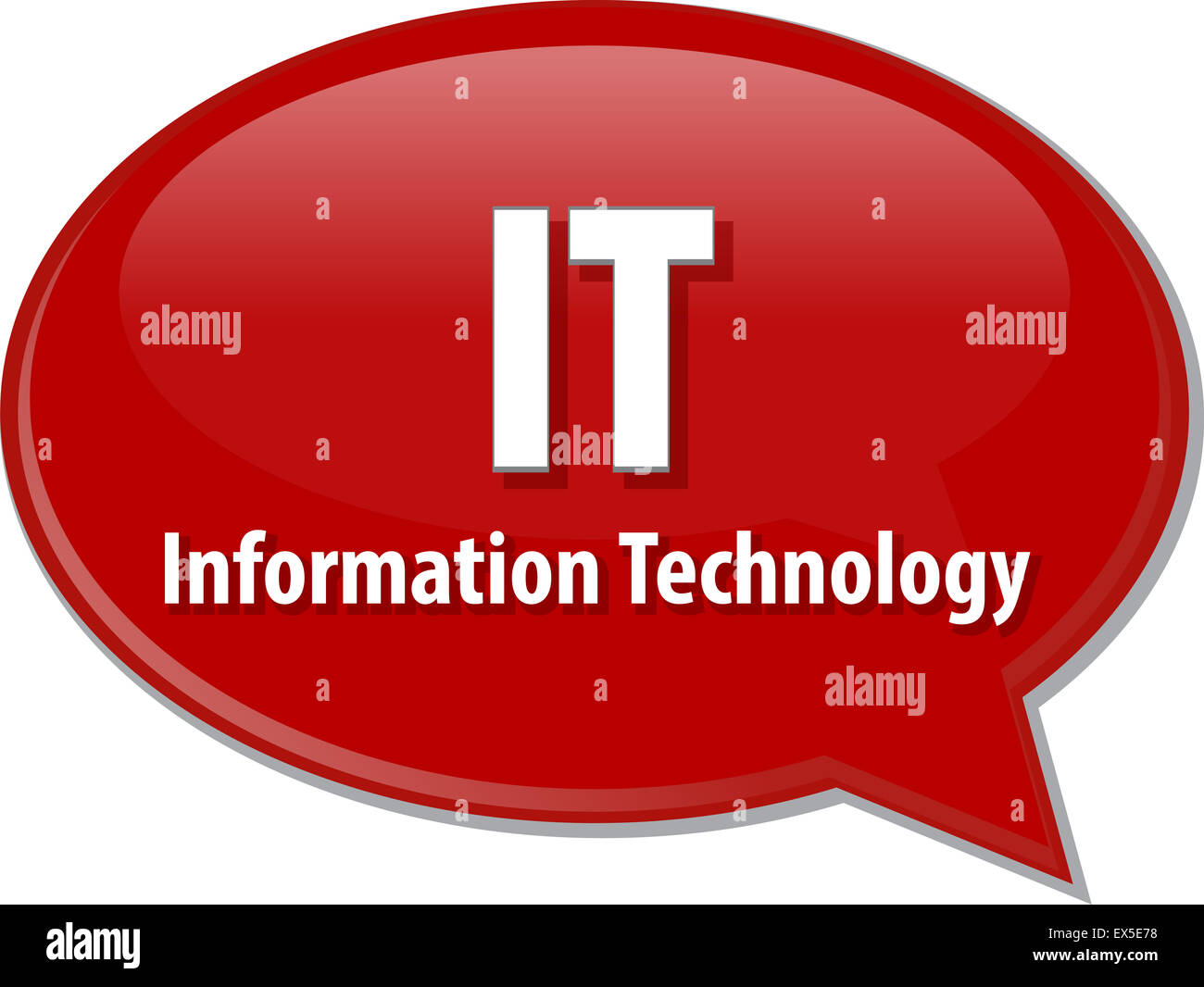 Speech bubble illustration of information technology acronym ...