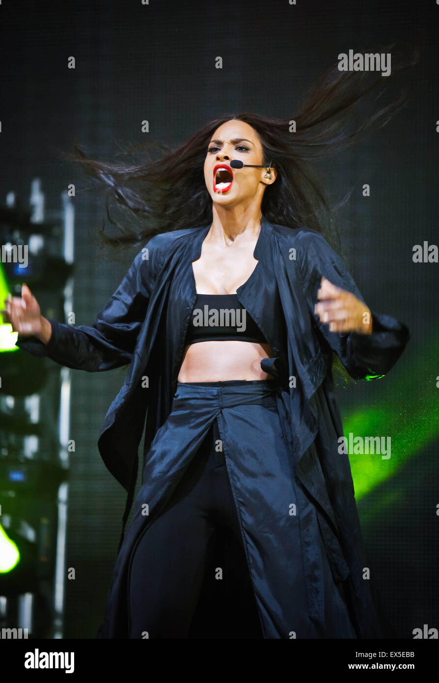 London, UK. Ciara performing live at the New Look Wireless Festival ...