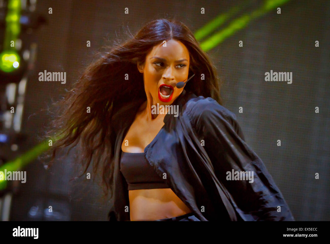 London, UK. Ciara performing live at the New Look Wireless Festival ...